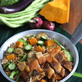 Pinakbet Fried Rice + Fried Liempo - The Peach Kitchen